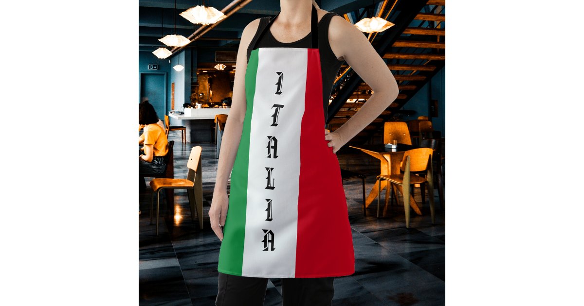 Italy Italian Flag Red White Green Italia Apron | Zazzle