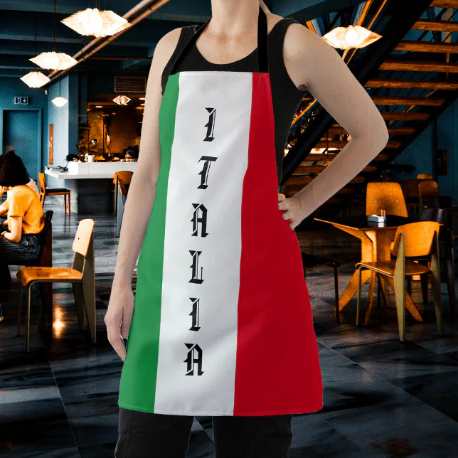 Italy Italian Flag Red White Green Italia Apron | Zazzle