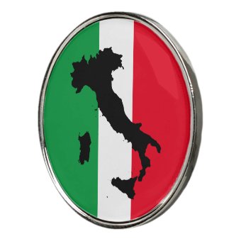 Italy Italian Flag Red White Green Italia Map Golf Ball Marker | Zazzle