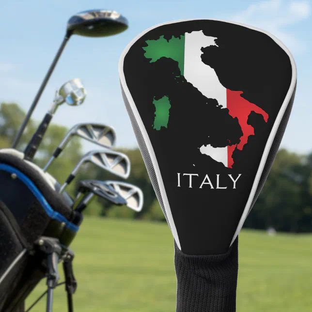 Italy Italian Flag Red White Green Italia Map Golf Head Cover | Zazzle