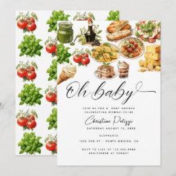 Italy | Italian Food | Baby Shower Invitation | Zazzle