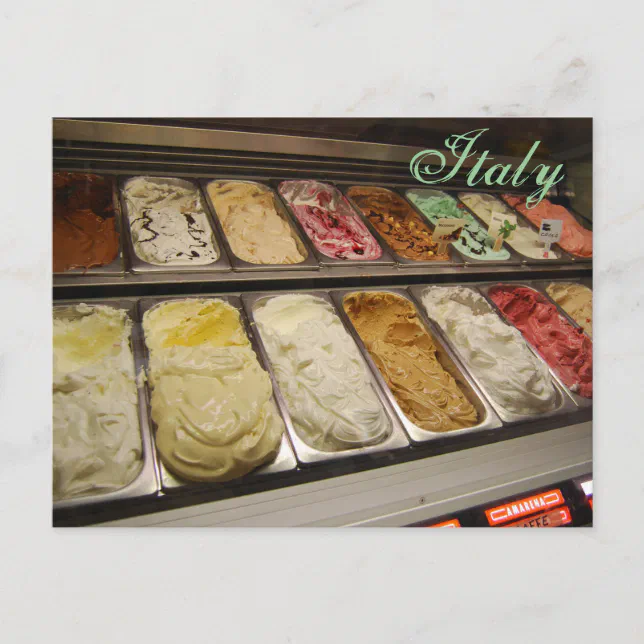 Italy Italian Gelato Postcard | Zazzle