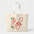 Italy Map + Flags Bag | Zazzle.com