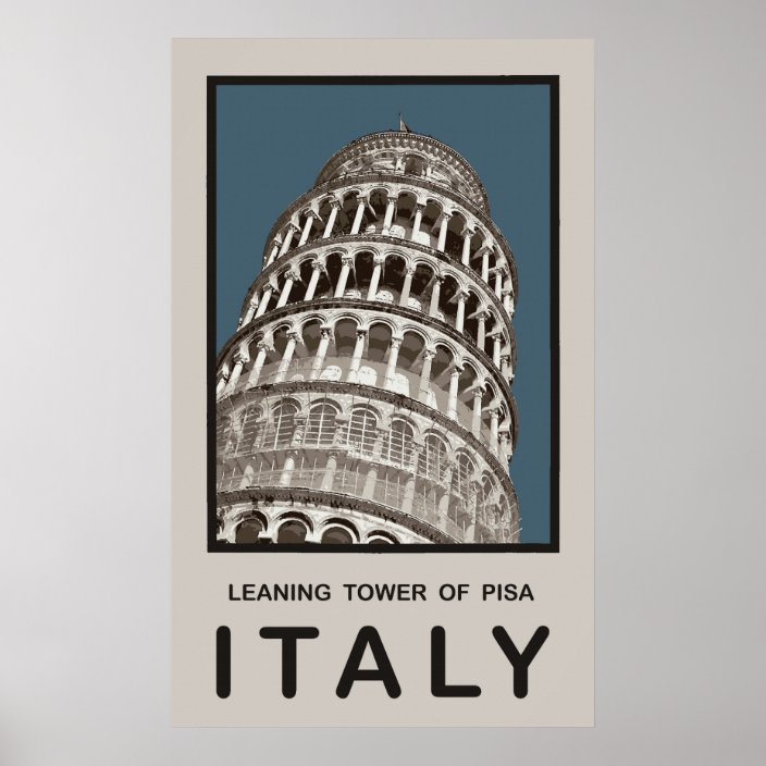 Italy Leaning Tower of Pisa Poster | Zazzle.com