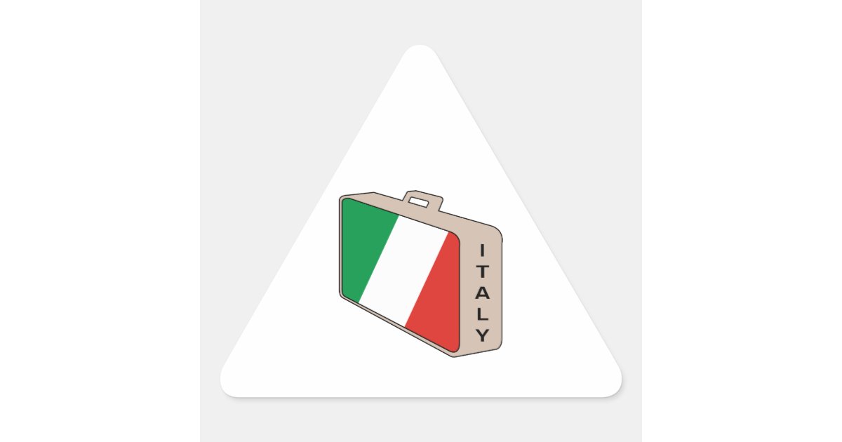 Italy Luggage Triangle Sticker | Zazzle