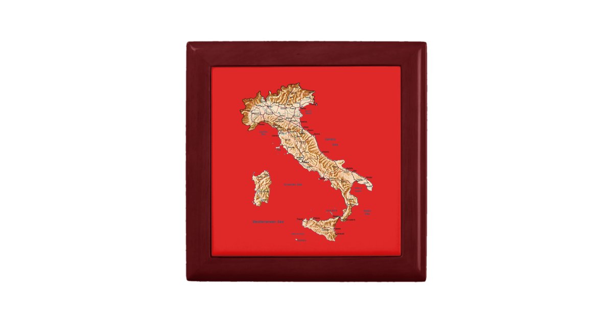 Italy Map Gift Box | Zazzle