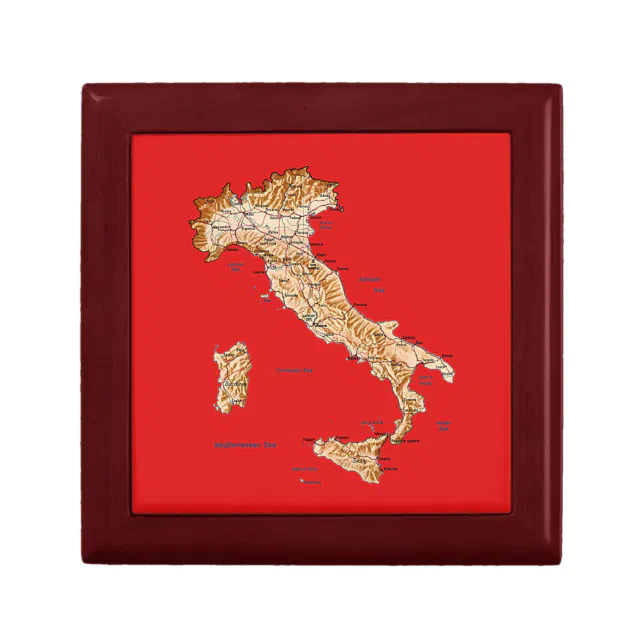 Italy Map Gift Box | Zazzle
