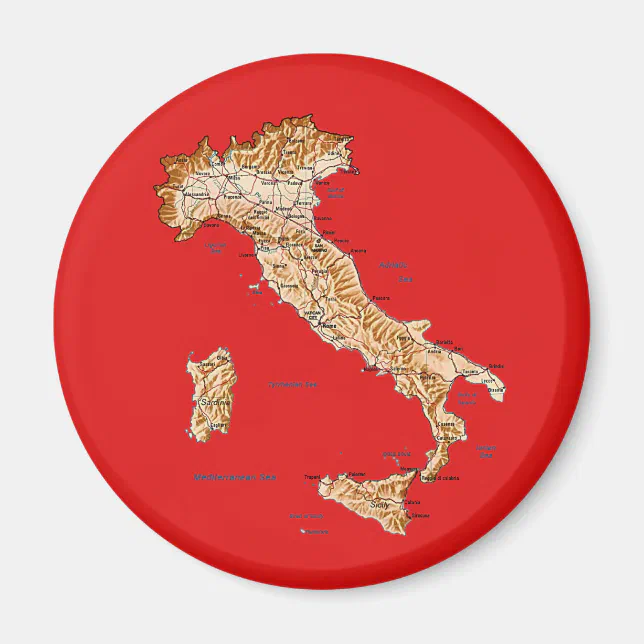 Italy Map Magnet | Zazzle