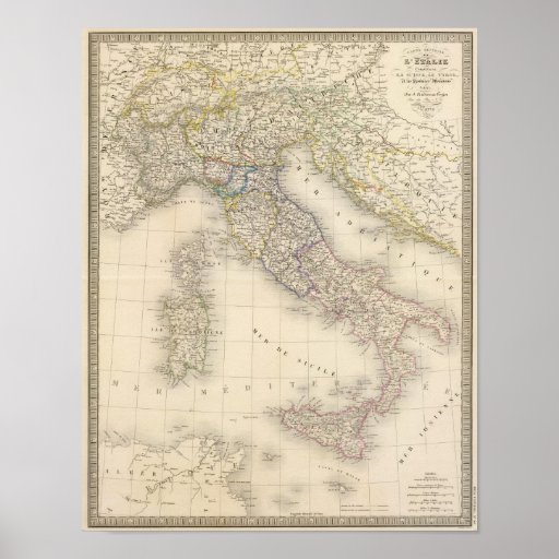 Italy Map Poster | Zazzle