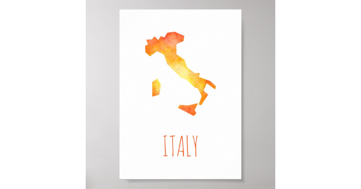 Italy Map Poster | Zazzle