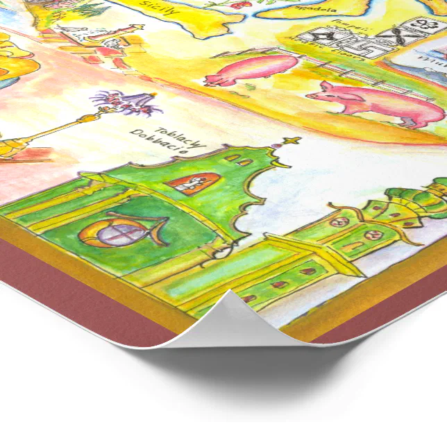 Italy map poster | Zazzle