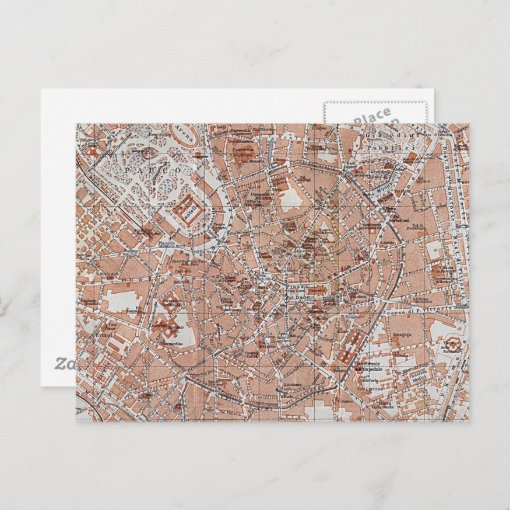 Italy - Milan City Map Postcard | Zazzle