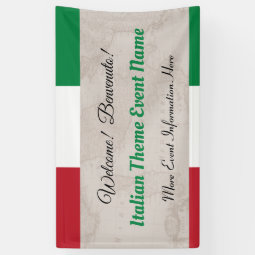 Italy or Italian Theme Event Welcome Banner | Zazzle