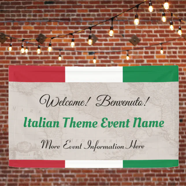 Italy or Italian Theme Event Welcome Banner | Zazzle