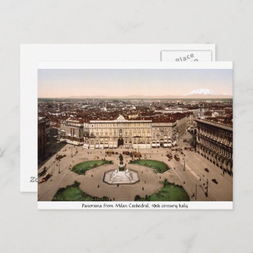 Italy - Panorama from Milan Cathedral Postcard | Zazzle