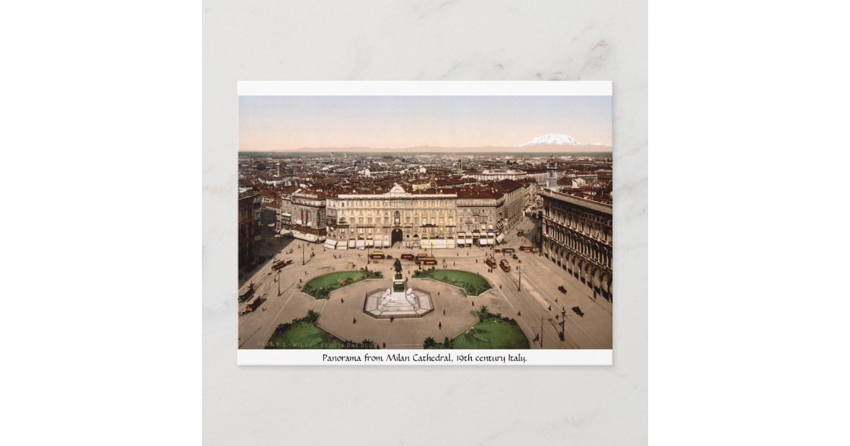 Italy - Panorama from Milan Cathedral Postcard | Zazzle