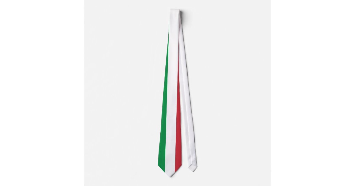 Italy Plain Flag Neck Tie | Zazzle