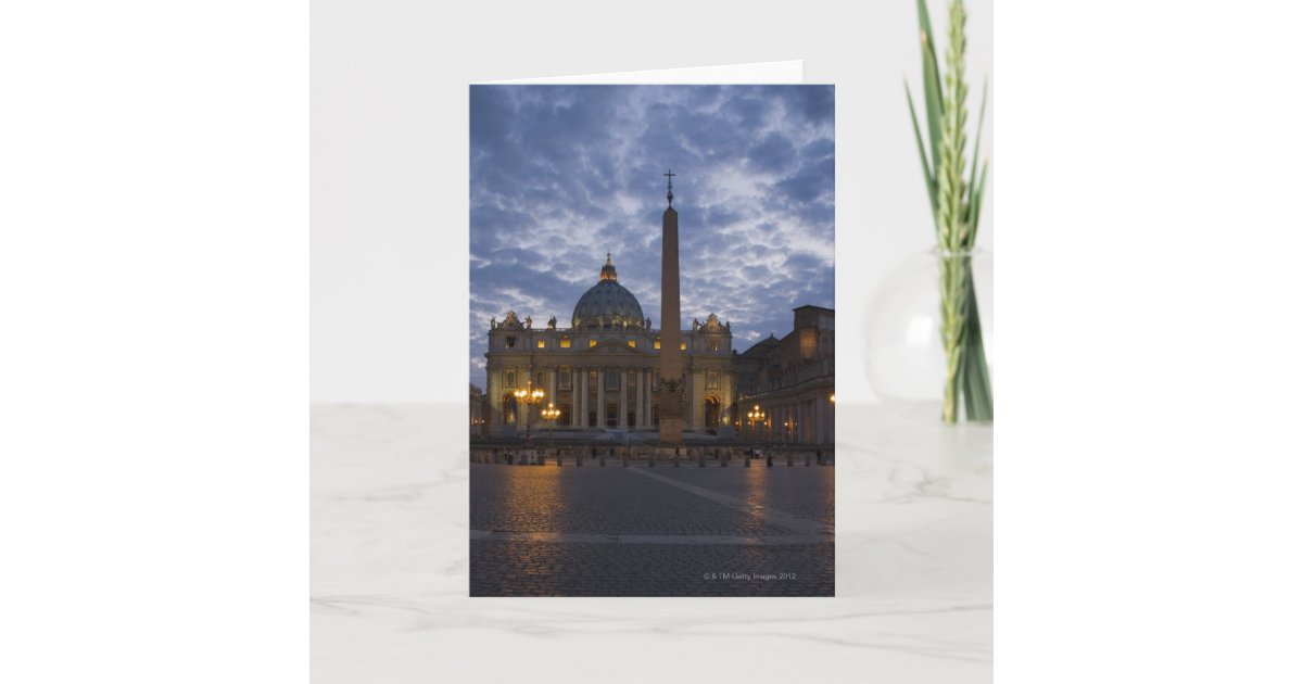Italy, Rome, Vatican City, St. Peter's Basilica Card | Zazzle