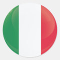 Italy Round Icon Flag Classic Round Sticker | Zazzle
