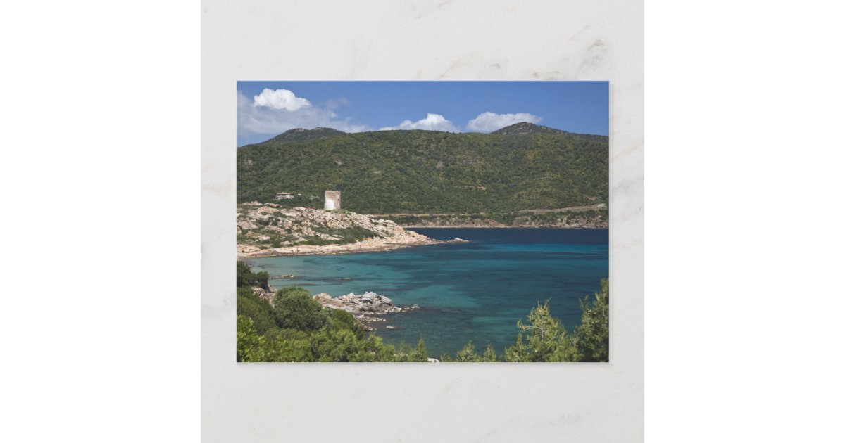 Italy, Sardinia, Teulada. Spanish tower. Postcard | Zazzle