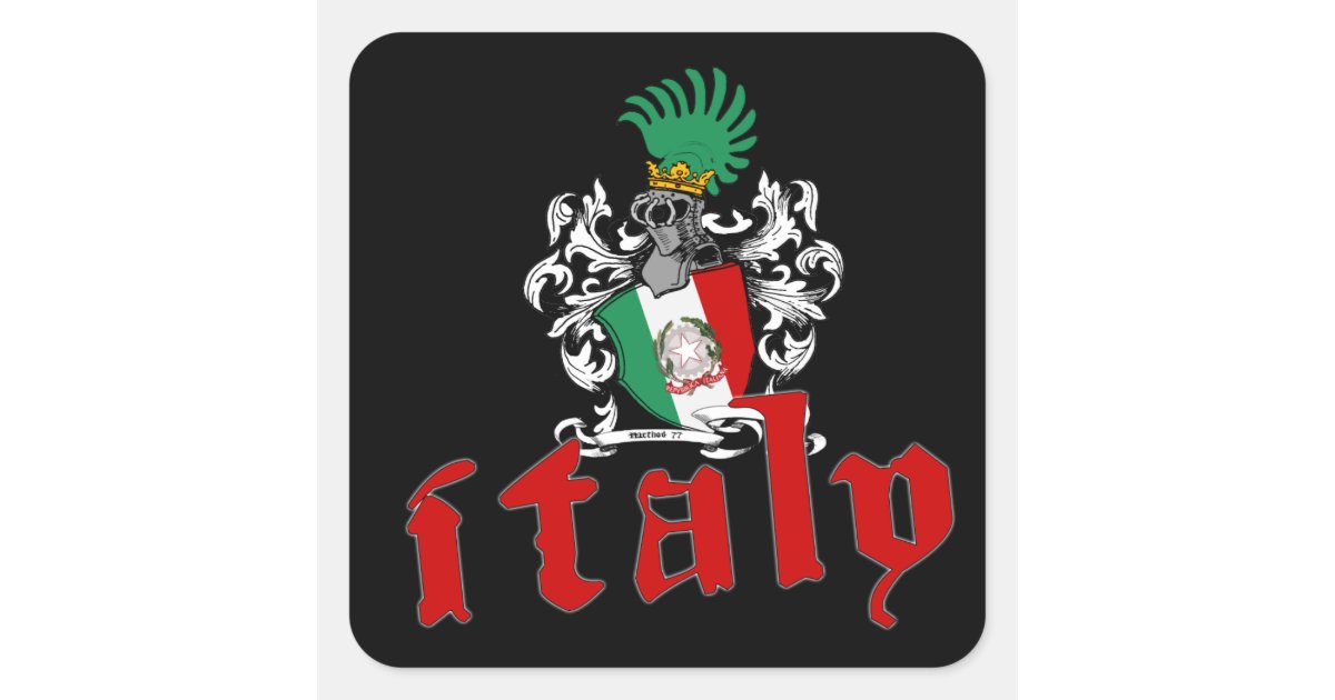 Italy Shield Sticker | Zazzle