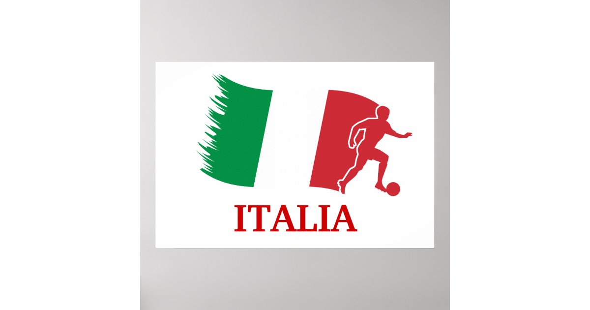 Italy Soccer Flag Poster | Zazzle