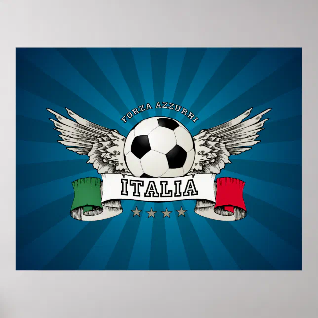 Italy Soccer National Team Supporter poster | Zazzle