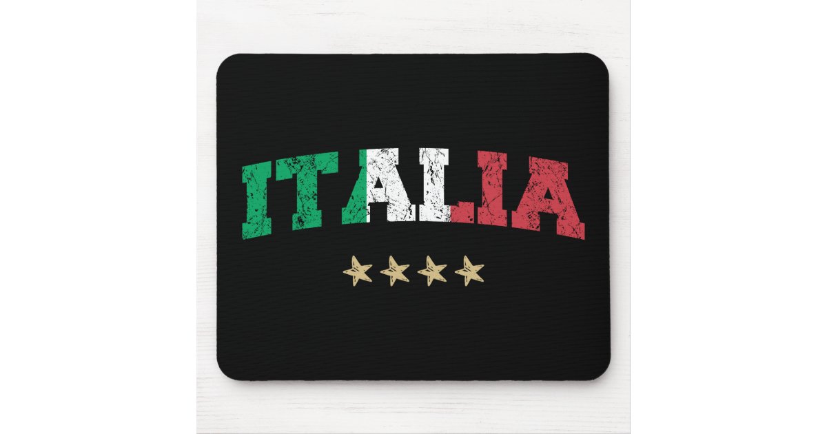 Italy Soccer Shirt Football Fan Italian Flag Mouse Pad | Zazzle