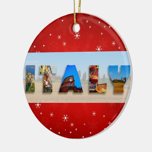 Italy Travel Photos Christmas Snowflake Ceramic Ornament | Zazzle