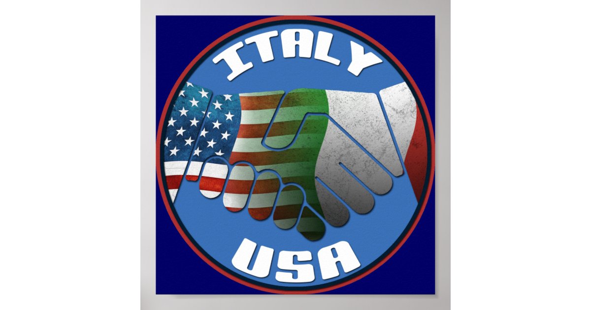 Italy USA Friendship Poster | Zazzle
