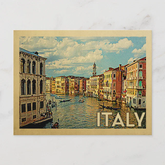 Italy Venice Postcard Vintage Travel | Zazzle
