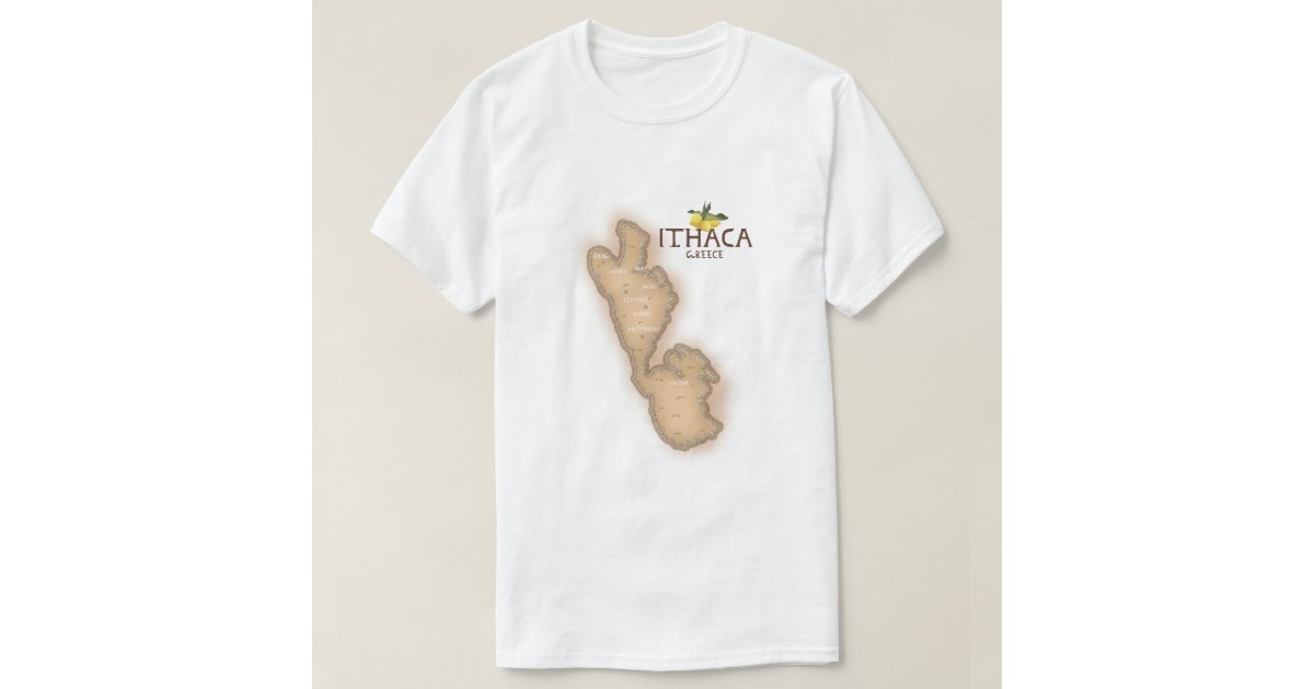 ithaca greece map T-Shirt | Zazzle