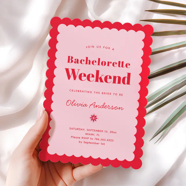 Itinerary Bachelorette Weekend Invitation | Zazzle