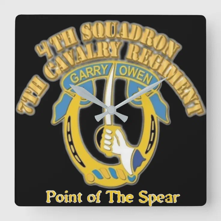 It's 7th Cav Tme Garry Owen ArtisticVegas Square Wall Clock | Zazzle