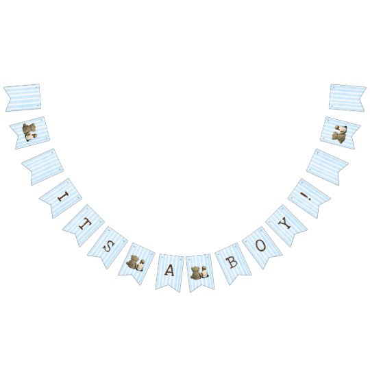 Its a boy, Baby and Teddy Bear Baby Shower Banner | Zazzle.com