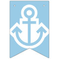 Its A Boy Baby Blue and White Nautical Bunting Bunting Flags | Zazzle