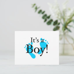 Its a Boy - Baby, Newborn, Celebration Announcement Postcard | Zazzle