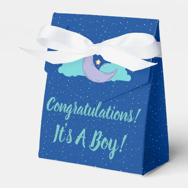 It's A Boy! Baby Shower Congratulations Favor Box | Zazzle