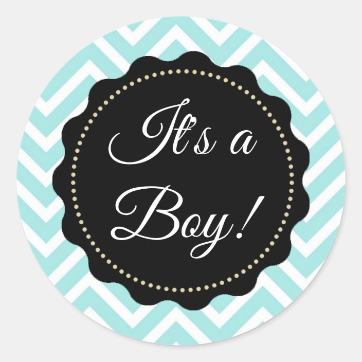 It's a Boy! Baby Shower Stickers | Zazzle.com
