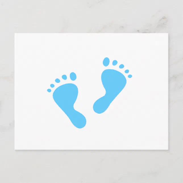 It's a Boy - Blue Baby Feet Announcement Postcard | Zazzle