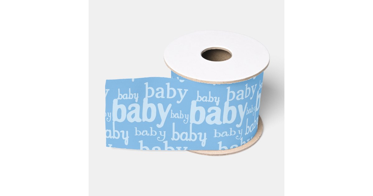 It's A Boy Blue Baby Shower Party Grosgrain Ribbon | Zazzle