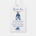 It's a boy blue jeans baby shower favor gift tags | Zazzle