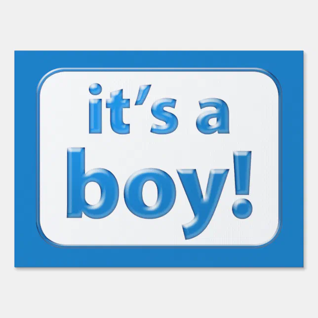 Its A Boy! Blue New Baby Yard Sign | Zazzle