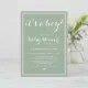 It's a Boy Calligraphy Sage Green Baby Shower Invitation | Zazzle