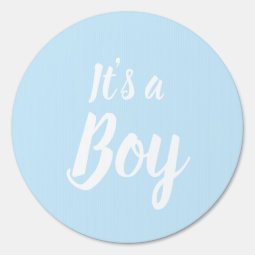 It's a Boy, light blue baby shower, gender reveal Sign | Zazzle