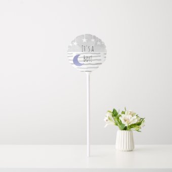 It's a Boy Moon and Star Themed Boy's Baby Shower Balloon | Zazzle