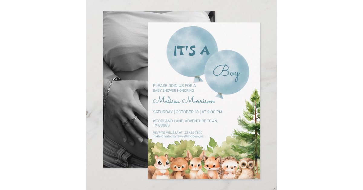 It's A Boy Rustic Baby Boy Shower Invitation | Zazzle
