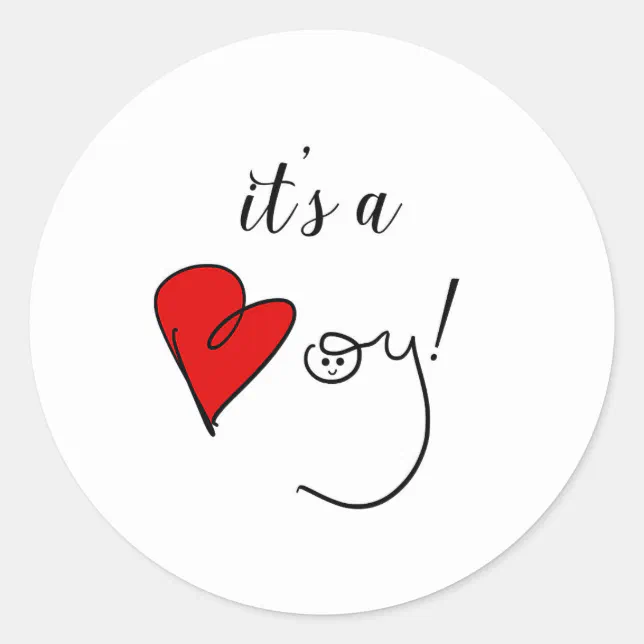 It's A Boy Sticker | Zazzle