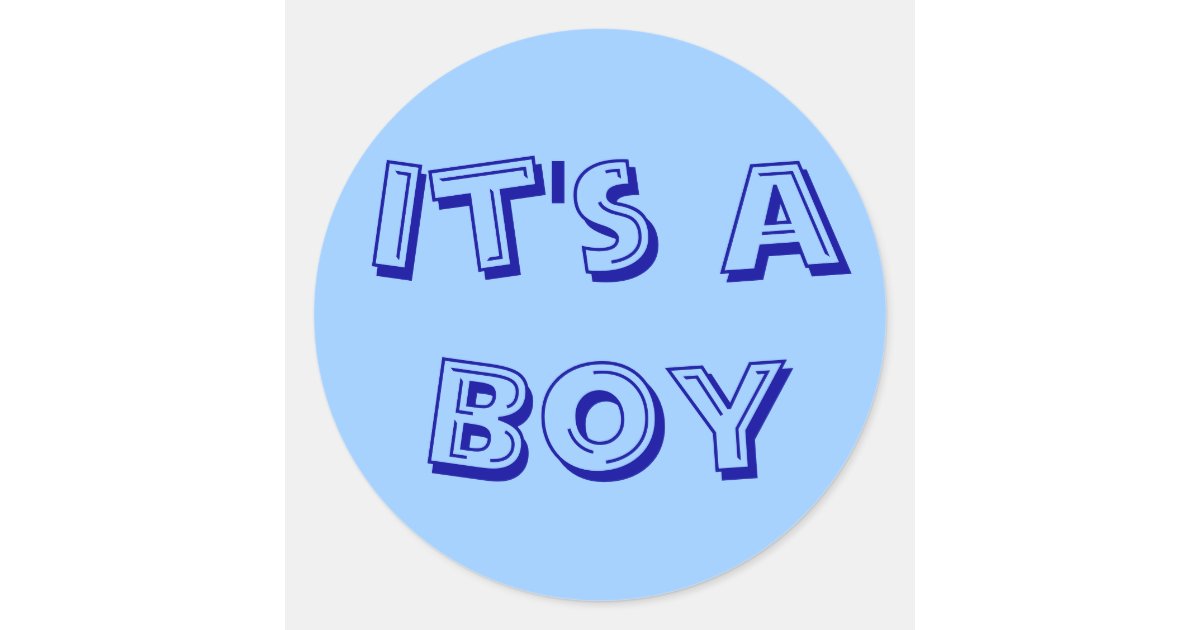 It's a Boy Sticker Seals | Zazzle