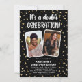 It's a Double Celebration Photo Birthday Party Invitation | Zazzle